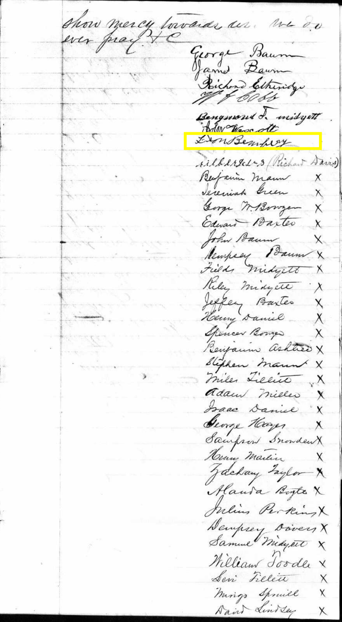 Looking into North Carolina Bembrys – A Long Way to Tennessee