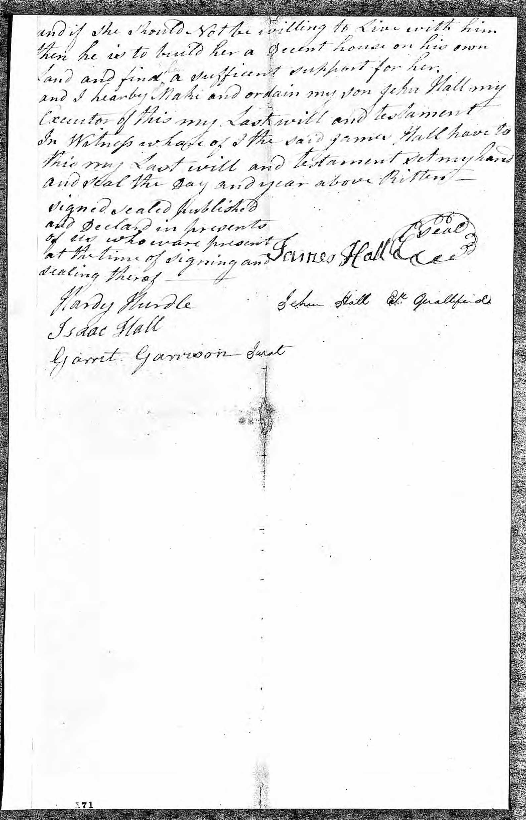 Will of James Hall, 22 May 1796, Orange County, North Carolina – A Long ...
